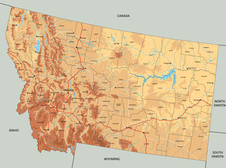 Vector of Highly detailed Montana - ID:180854280 - Royalty Free Image ...