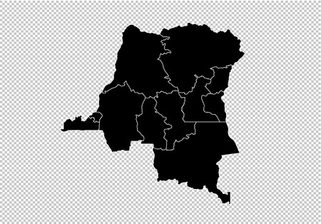Vector of congo DR map - High detailed - ID:1-124517246 - Royalty Free ...