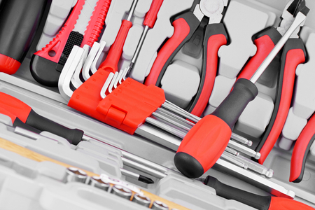 Close-up of a set of hand tools.の写真素材 [40083701957] - イメージマート