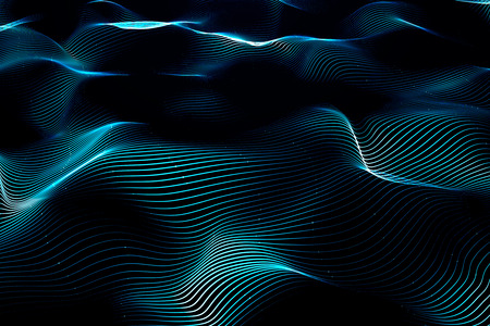 Creative digital wave texture. Technology and landscape concept. 3D ...