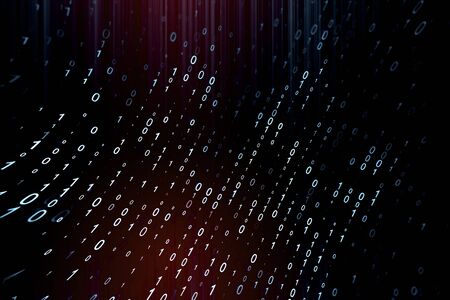 Creative red binary code background. Programming and computing concept ...