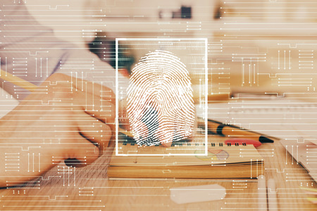 Concept of the future of security and password control through advanced ...