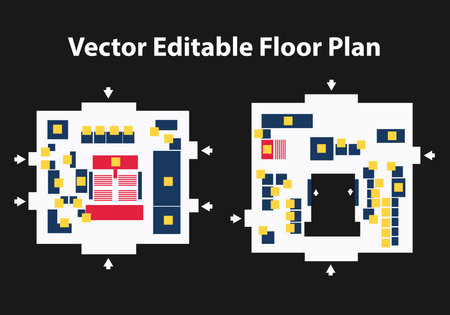 Vector of Vector editable floor plan in - ID:161886788 - Royalty Free ...