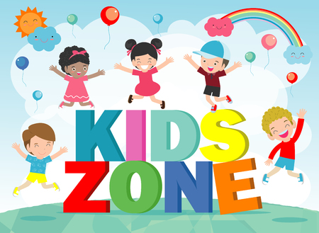Vector of Kids zone banner design. - ID:1-115670945 - Royalty Free ...