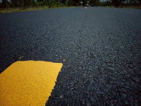 Road traffic paint on the asphalt surface And to ensure safety - Stock ...