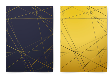 Modern folder collection with contemporary art-deco style line pattern ...