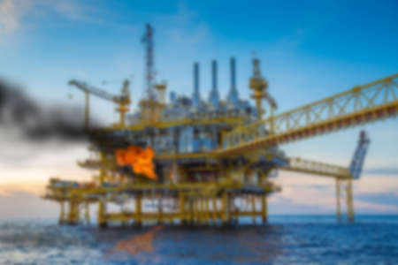 Safety concept of fire in oil and gas, petrochemical industry, gas ...