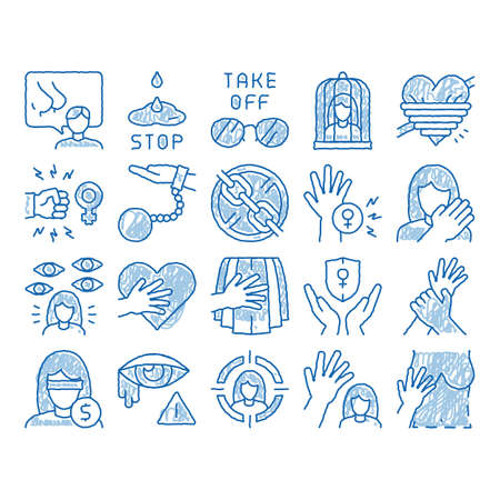 Vector of Sexual Harassment sketch icon - ID:1-168520469 - Royalty Free ...