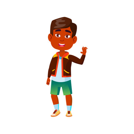 Vector of happy indian boy say goodbye - ID:1-169868717 - Royalty Free ...