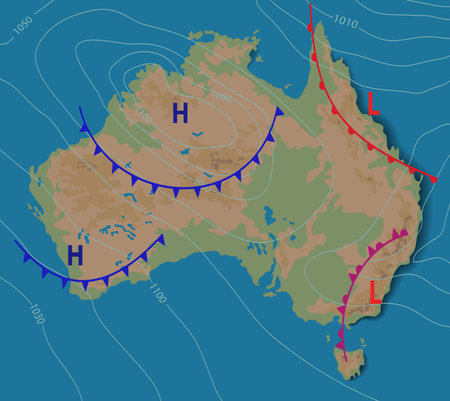 Vector of Weather forecast of Australia. - ID:1-125986801 - Royalty ...