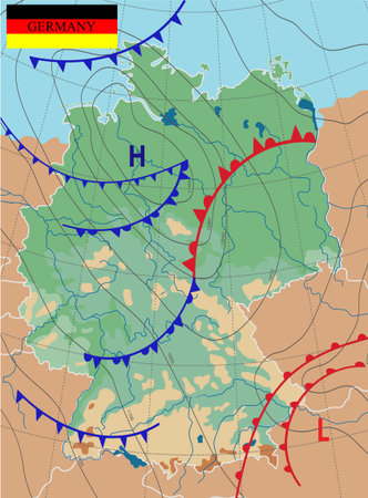 Vector of Weather map of the Germany. - ID:1-162894885 - Royalty Free ...