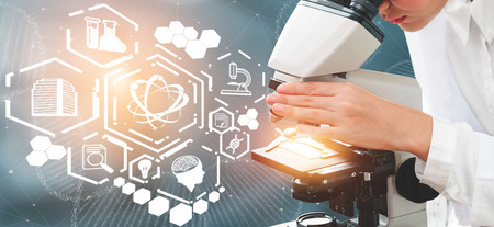 Medical Healthcare Research and Development Concept. Doctor in hospital ...