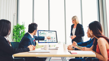 Business data dashboard analysis by ingenious computer software ...