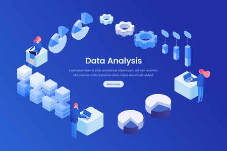 Vector of Data analysis landing page - ID:123124695 - Royalty Free ...