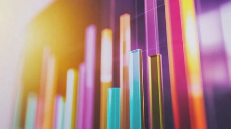 A vibrant financial graph displaying sales data by region, with ...