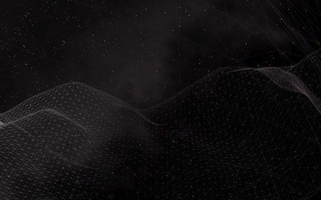 Black abstract background. Hi tech network.Outer space. Starry outer ...