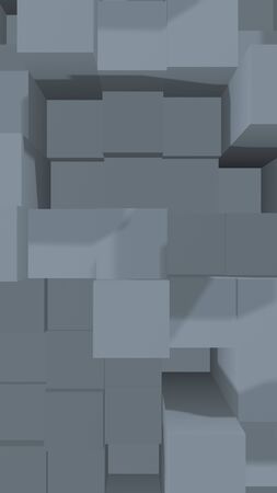 Abstract gray elegant cube geometric background. Chaotically advanced ...