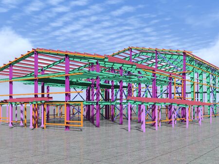Photo de BIM building model of columns, - ID:130789846 - image libre de ...