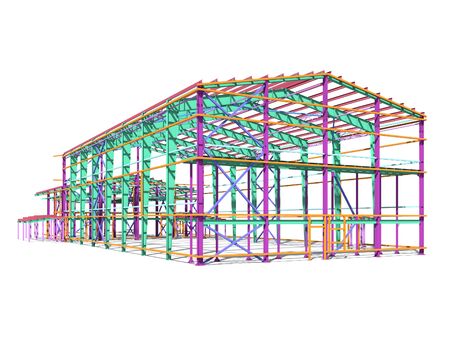Photo of BIM building model of columns, - ID:1-130789911 - Royalty Free ...