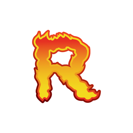 Vector of Letter R fire. Flames font - ID:1-71177691 - Royalty Free ...