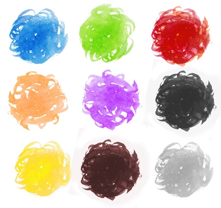 Colorful watercolor painting messy circle: Royalty-free images, photos ...