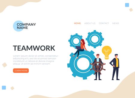 Vector of Teamwork leadership concept. - ID:1-131910969 - Royalty Free ...