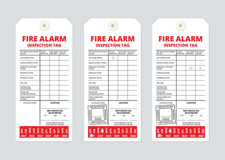 Ilustración del Fire alarm inspection tag - ID:172723021 - Imagen libre ...