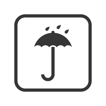 No wet umbrella packaging and logistic vector isolated single icon ...