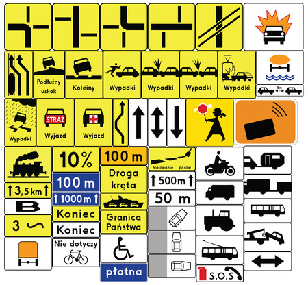 Vector of Road signs in Poland. - ID:69879648 - Royalty Free Image ...