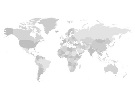 Vecteur de World map in four shades of - ID:75684186 - image libre de ...
