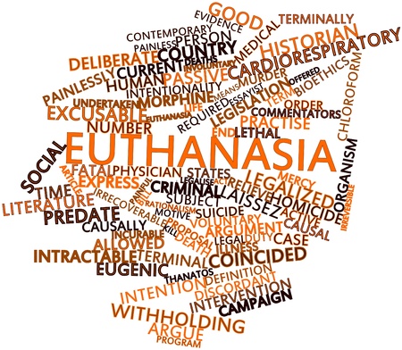 Abstract word cloud for Euthanasia with related tags and termsの写真素材 ...