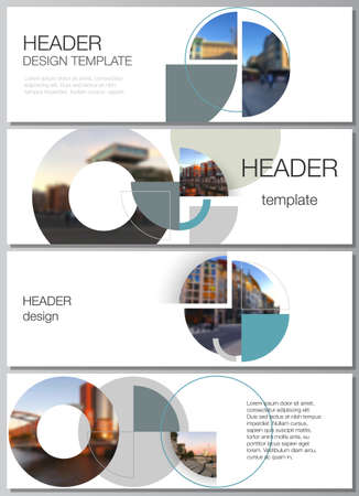 Vector layout of headers, banner design templates for website footer ...