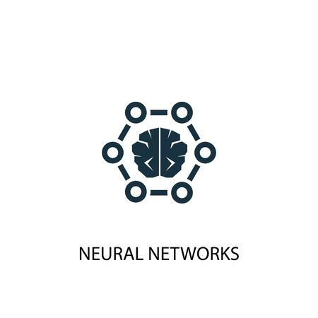 Vector of neural networks icon. Simple - ID:130223465 - Royalty Free ...