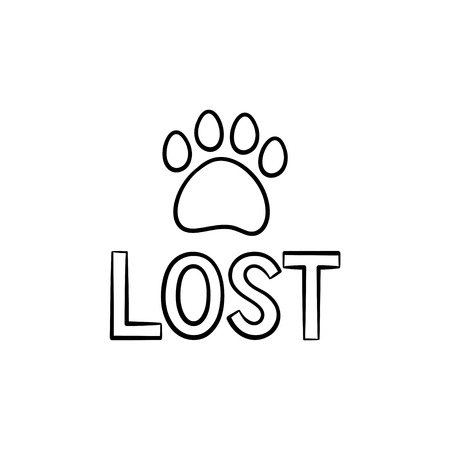 Vector of Lost dog hand drawn outline - ID:1-115046129 - Royalty Free ...