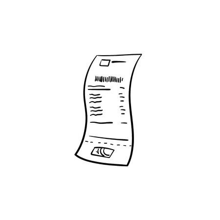 Vector of Paper receipt hand drawn - ID:117078133 - Royalty Free Image ...