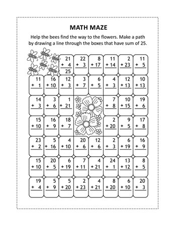 Vector of Math maze for young students - ID:145567441 - Royalty Free ...