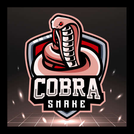 Monocled spitting cobra mascot. esport logo design:: tasmeemME.com