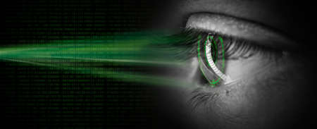 woman eye retina scan close-up - Stock Image - Everypixel