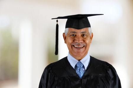 Senior citizen who has graduated from school - Stock Image - Everypixel