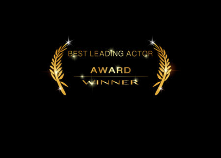 Vector of Gold vector best leading actor - ID:1-138624673 - Royalty ...