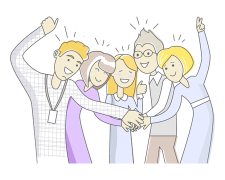 Vector of Successful team in linear - ID:1-67678626 - Royalty Free ...