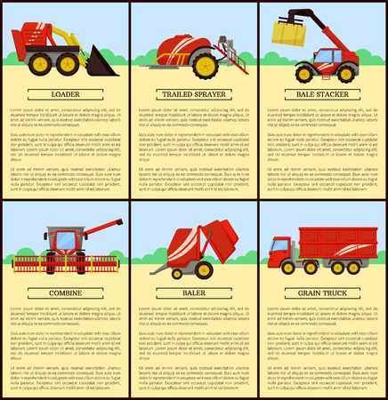Vector of Loader and combine posters set - ID:1-112343716 - Royalty ...