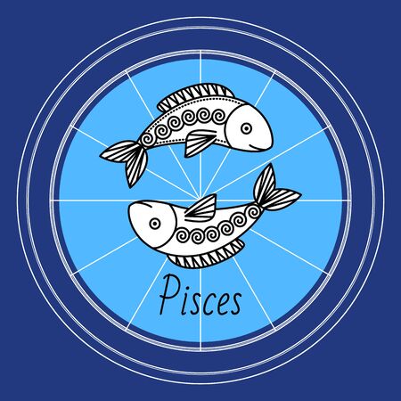 Vector of Pisces negative mutable zodiac - ID:1-139992999 - Royalty ...
