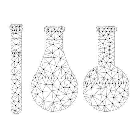 Vector of Polygonal chemistry glassware, - ID:1-94427027 - Royalty Free ...
