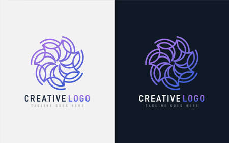 Abstract Creative Logo Design Based From Circular Round Lines ...