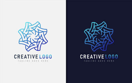 Abstract Creative Logo Design Based From Geometric Colorful Lines ...