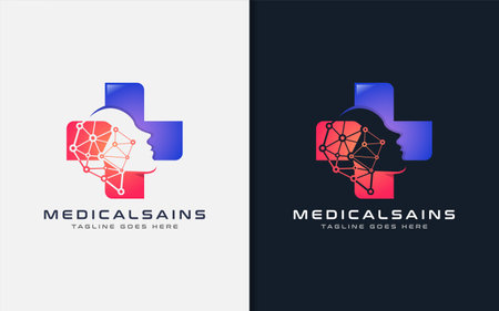 Medical Science Logo Design. Modern Medical Cross Symbol Combine With ...