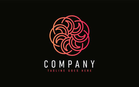 Abstract Modern Logo Design Based From Circular Round Lines. Geometric ...