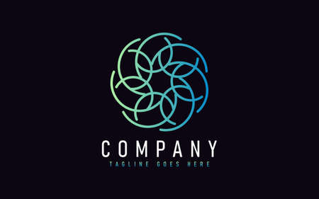 Abstract Modern Logo Design Based From Circular Round Lines. Geometric ...