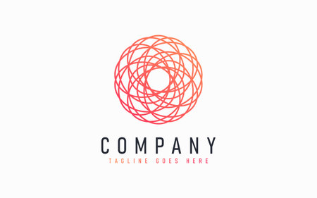 Abstract Modern Logo Design Based From Circular Round Lines. Geometric ...